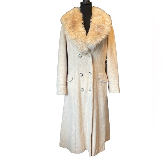 Sears | Jackets & Coats | Vintage Sears Tan Woolblend Long Swing Coat ...